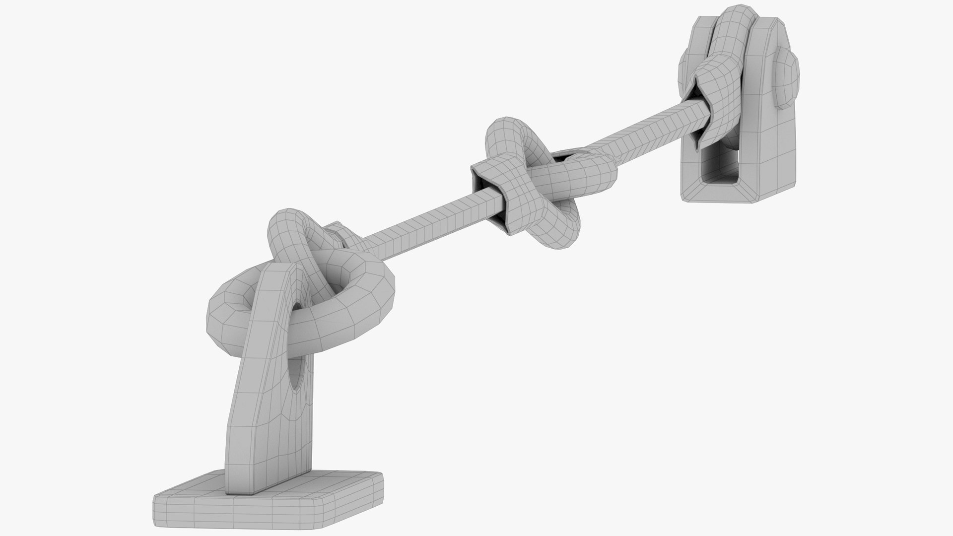 3D Steel Wire Rope with Loops and Fastenings - TurboSquid 2117506