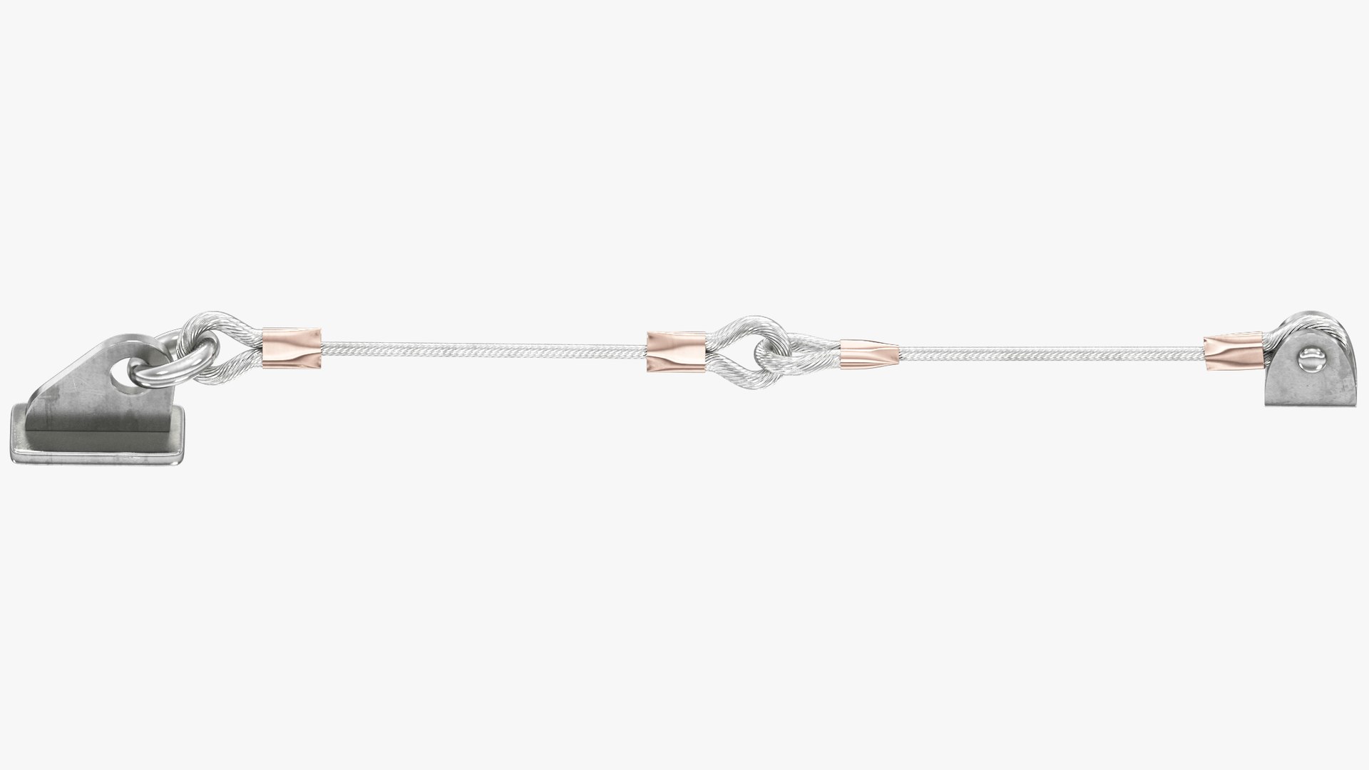 3D Steel Wire Rope With Loops And Fastenings - TurboSquid 2117506