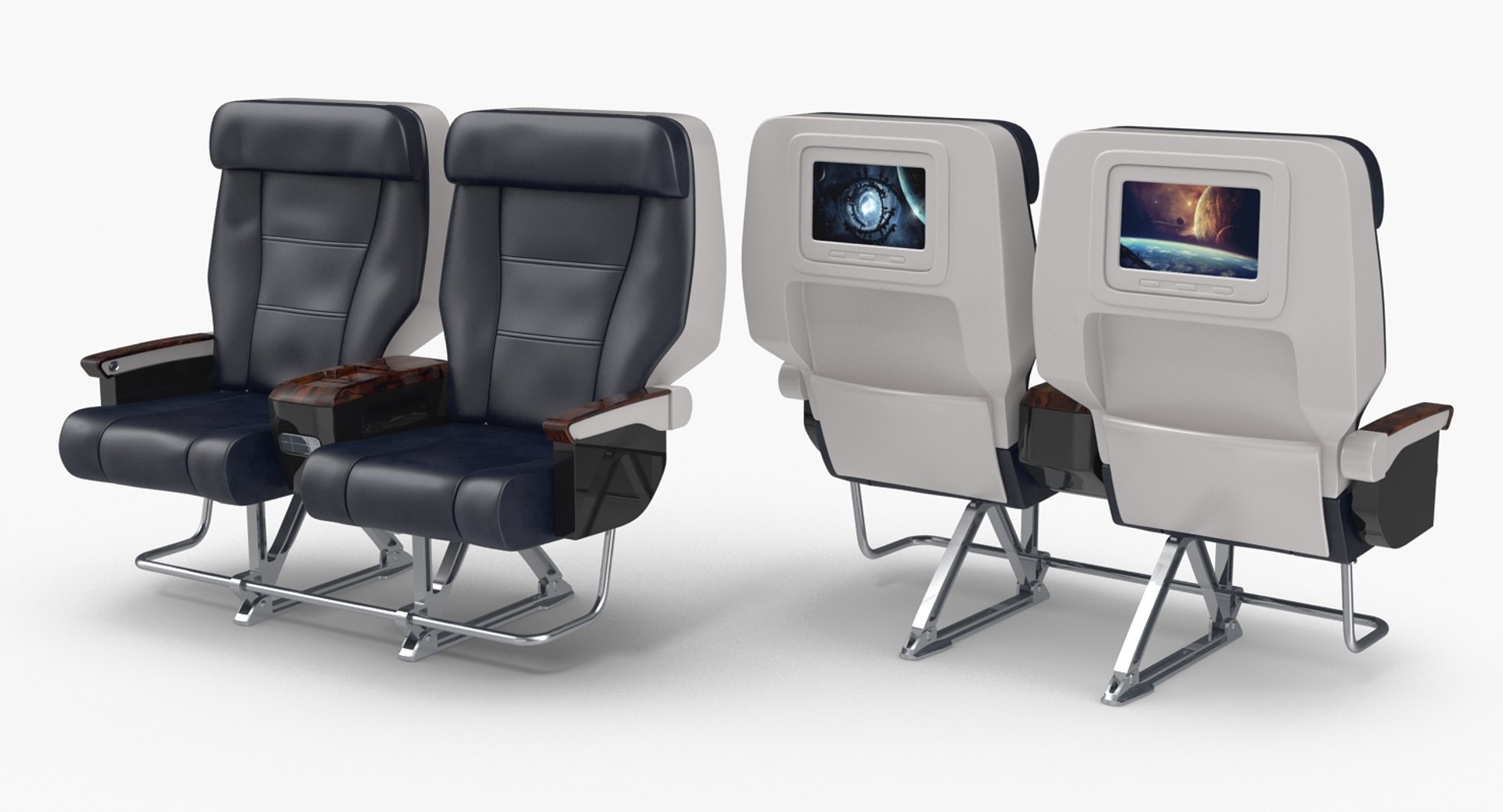 Class Passenger Double Aircraft Seat Model - TurboSquid 1163817