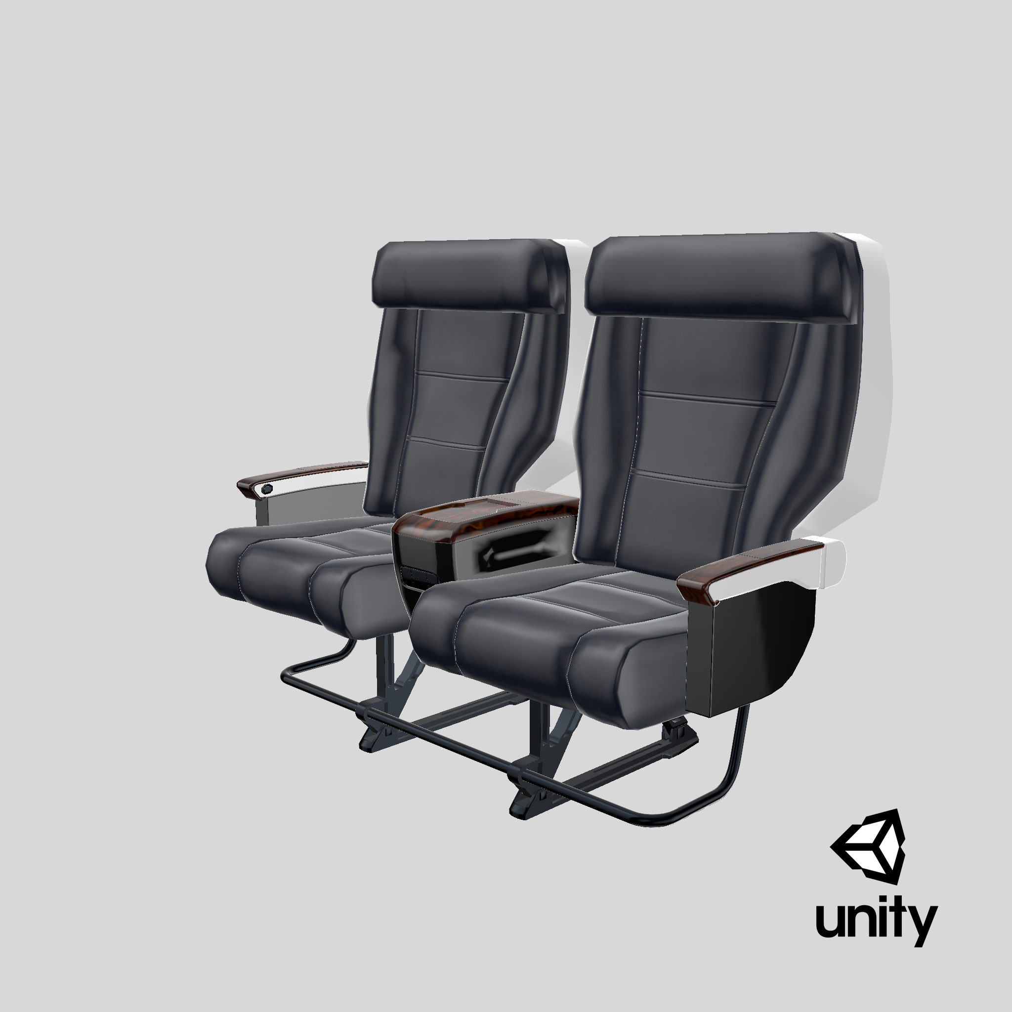 Class passenger double aircraft seat model - TurboSquid 1163817