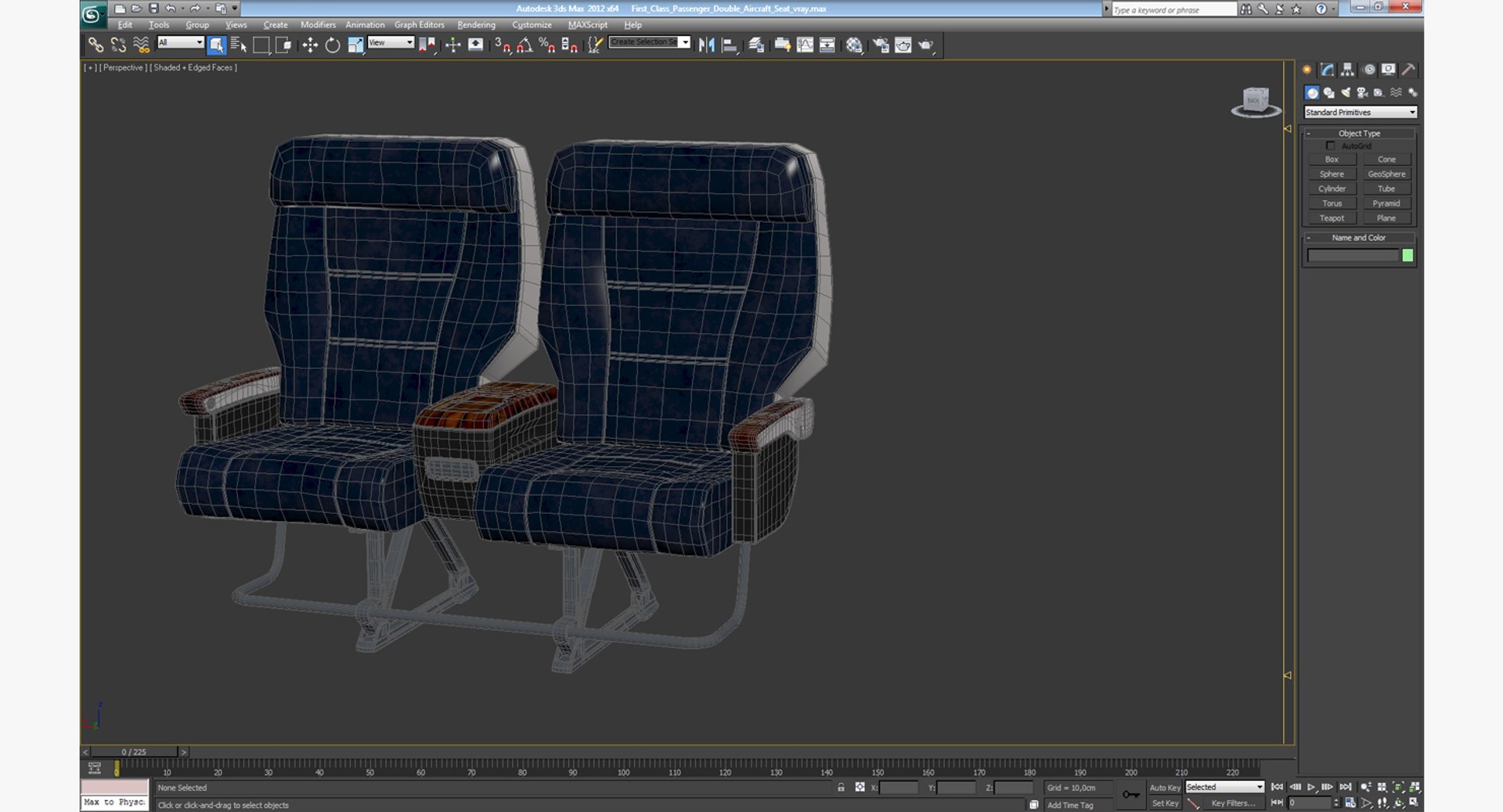 Class passenger double aircraft seat model - TurboSquid 1163817