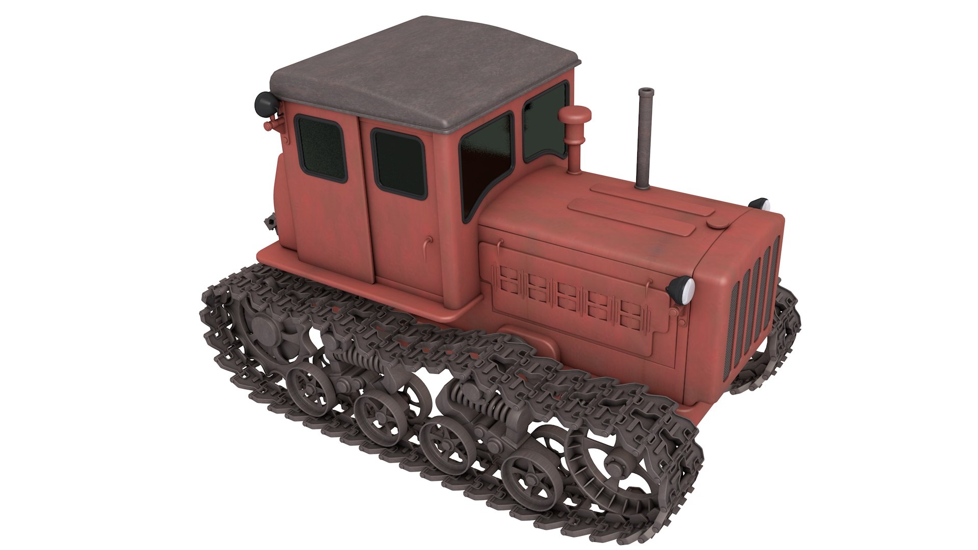 Soviet Crawler Tractor DT54 3D Model - TurboSquid 2234238