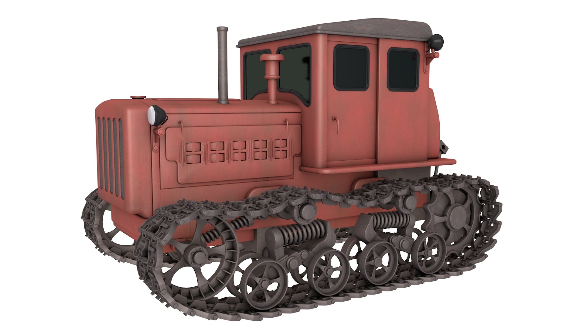 Soviet Crawler Tractor DT54 3D Model - TurboSquid 2234238