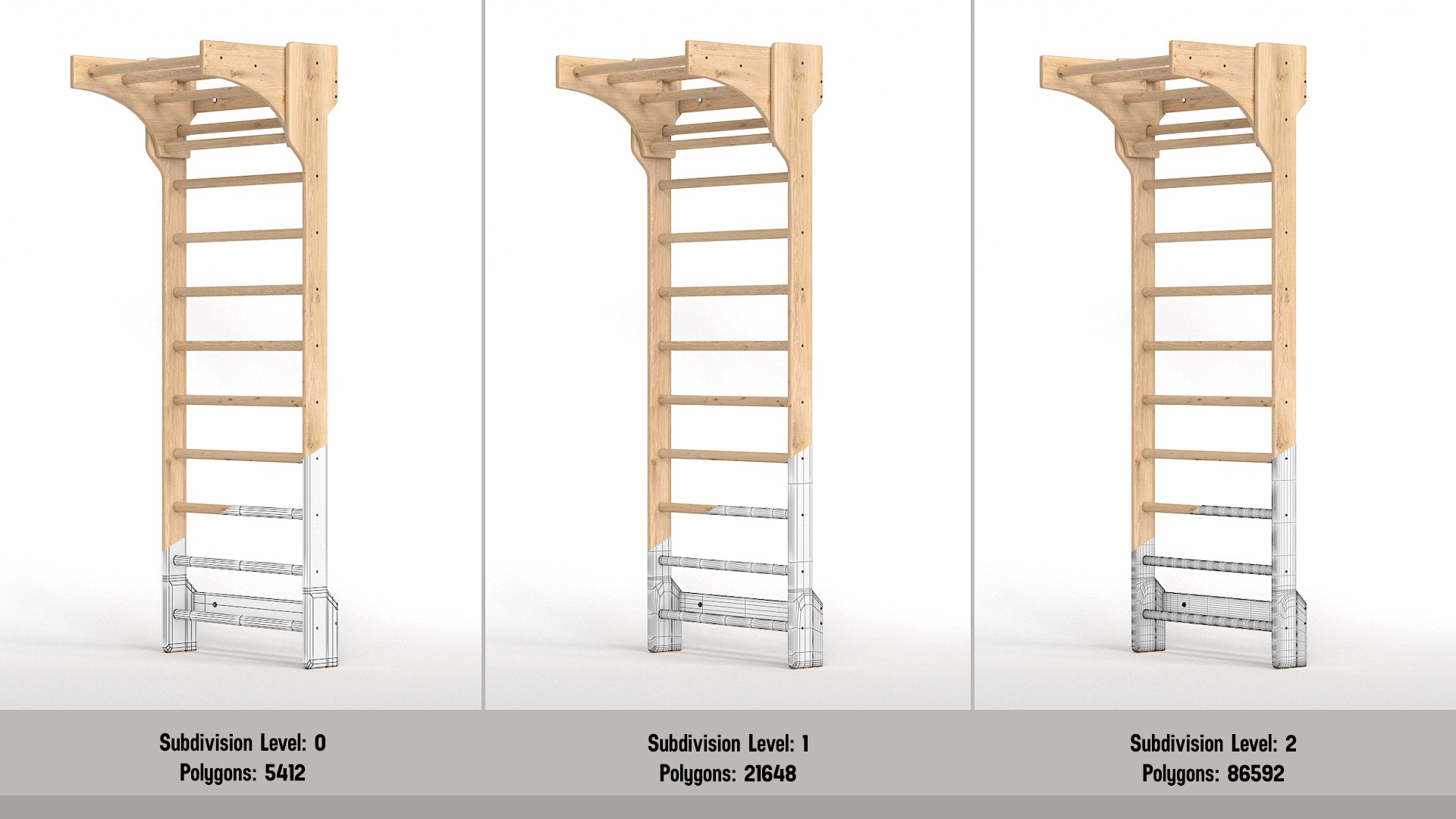 Swedish Ladder - Wooden 3D - TurboSquid 2228280