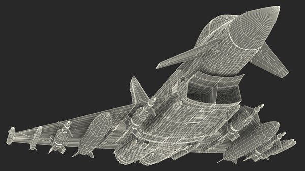 为 Cinema 4D 装配的多用途战斗机欧洲战斗机台风3D模型 - TurboSquid 2065538