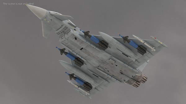 modelo 3d Caza polivalente Eurofighter Typhoon preparado para Cinema 4D ...