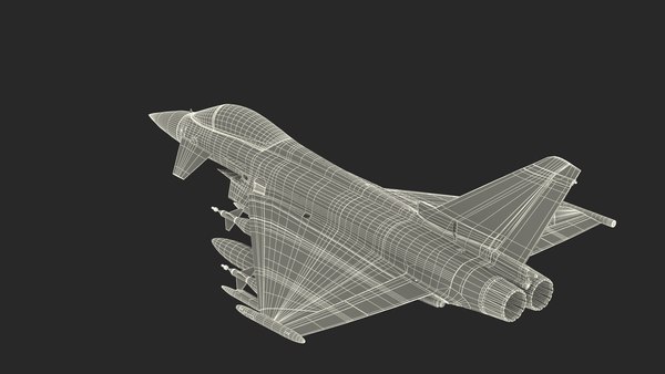 3D модель Многоцелевой истребитель Eurofighter Typhoon, оснащенный для ...