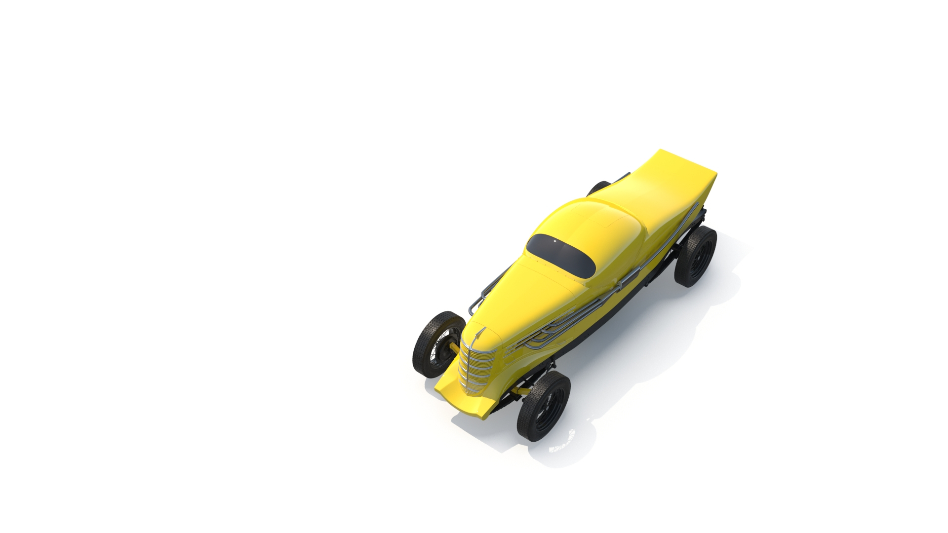 Yellow Retro design sport car concept 3D model - TurboSquid 1969896
