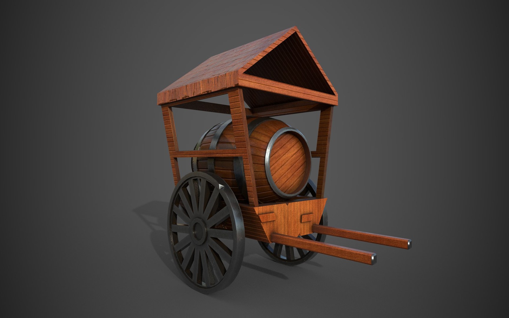 3D Wooden Wagon model - TurboSquid 1780361