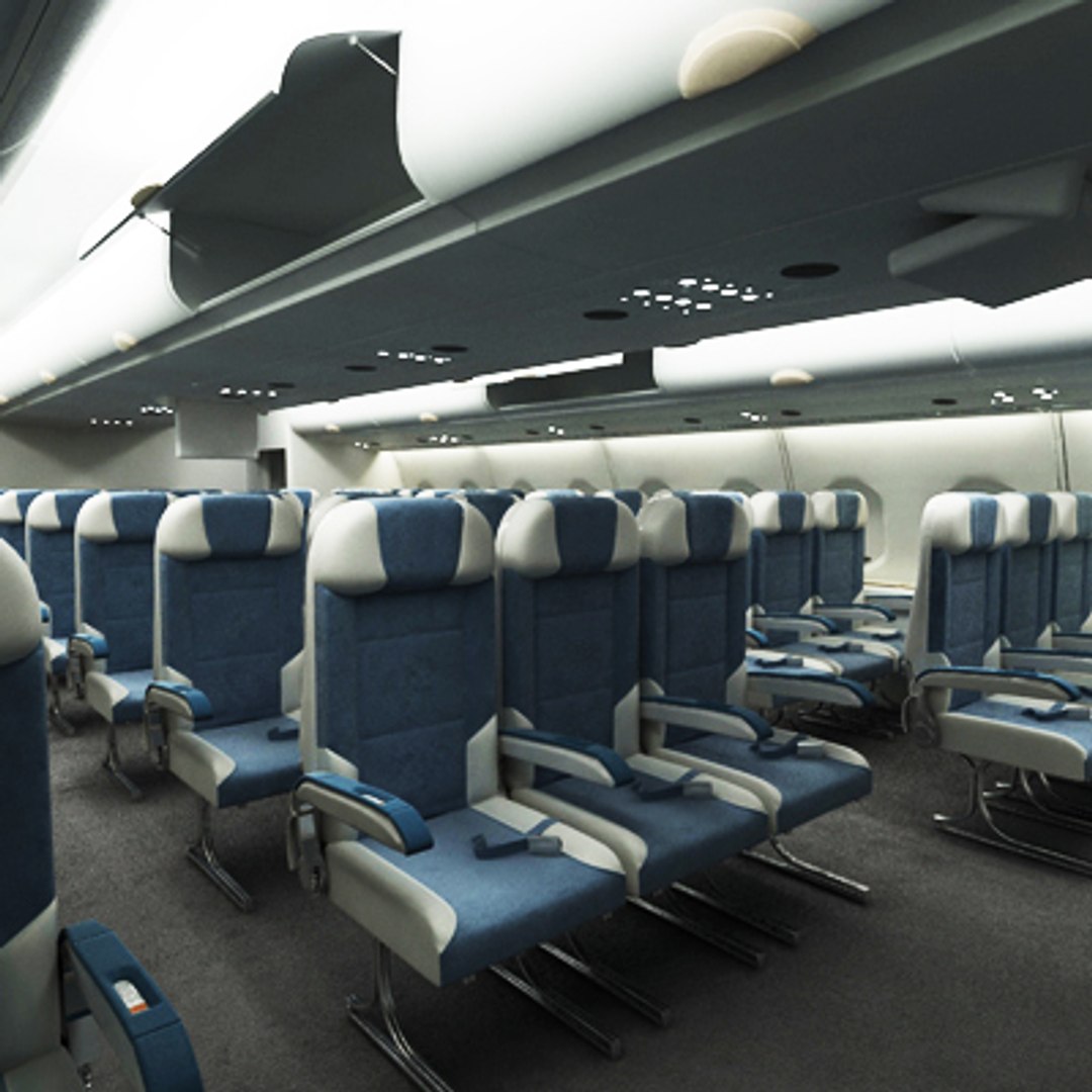 Airbus Economy Class Interior 3d Model