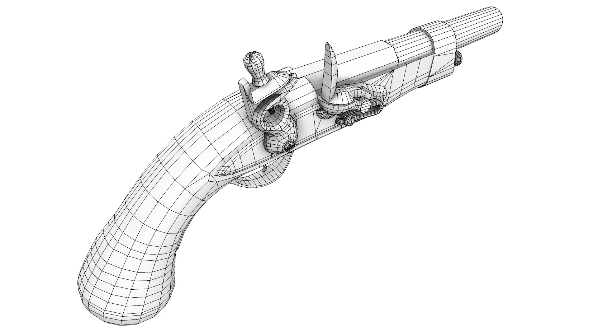 Decorative Flintlock Pistol 3D Model - TurboSquid 1507189