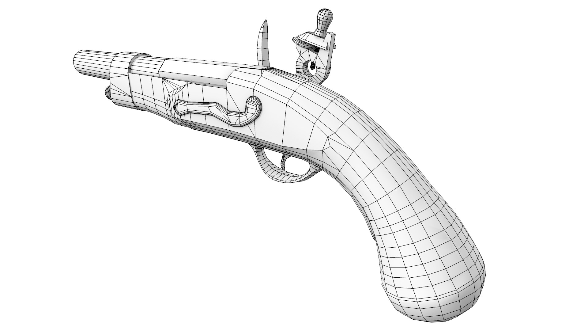 Decorative Flintlock Pistol 3D Model - TurboSquid 1507189