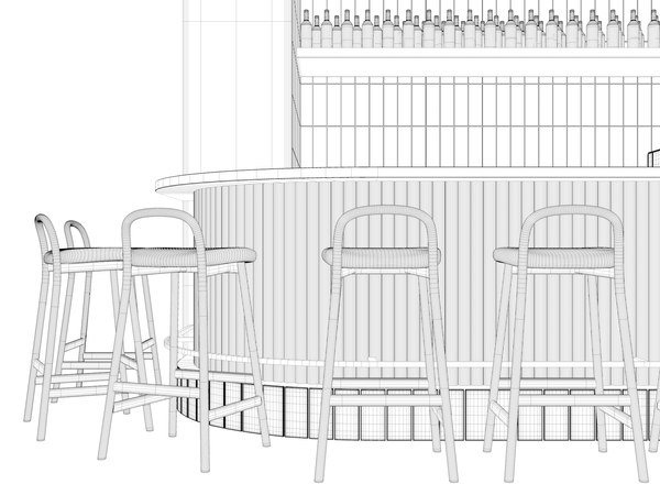 3D model Restaurant Bar Counter - TurboSquid 1773760