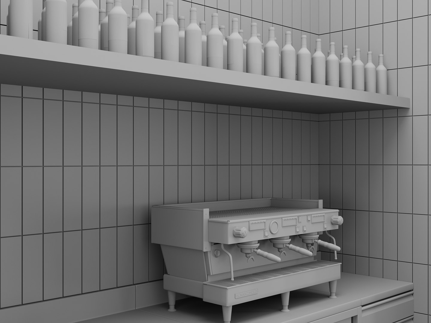 3D Model Restaurant Bar Counter - TurboSquid 1773760