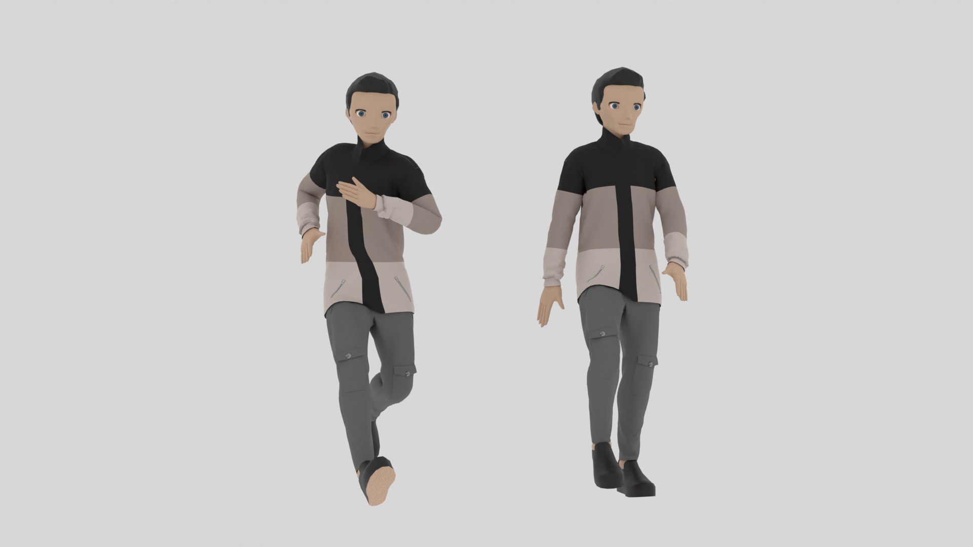 3D Cartoon Character Walking And Running Animation - TurboSquid 2004046