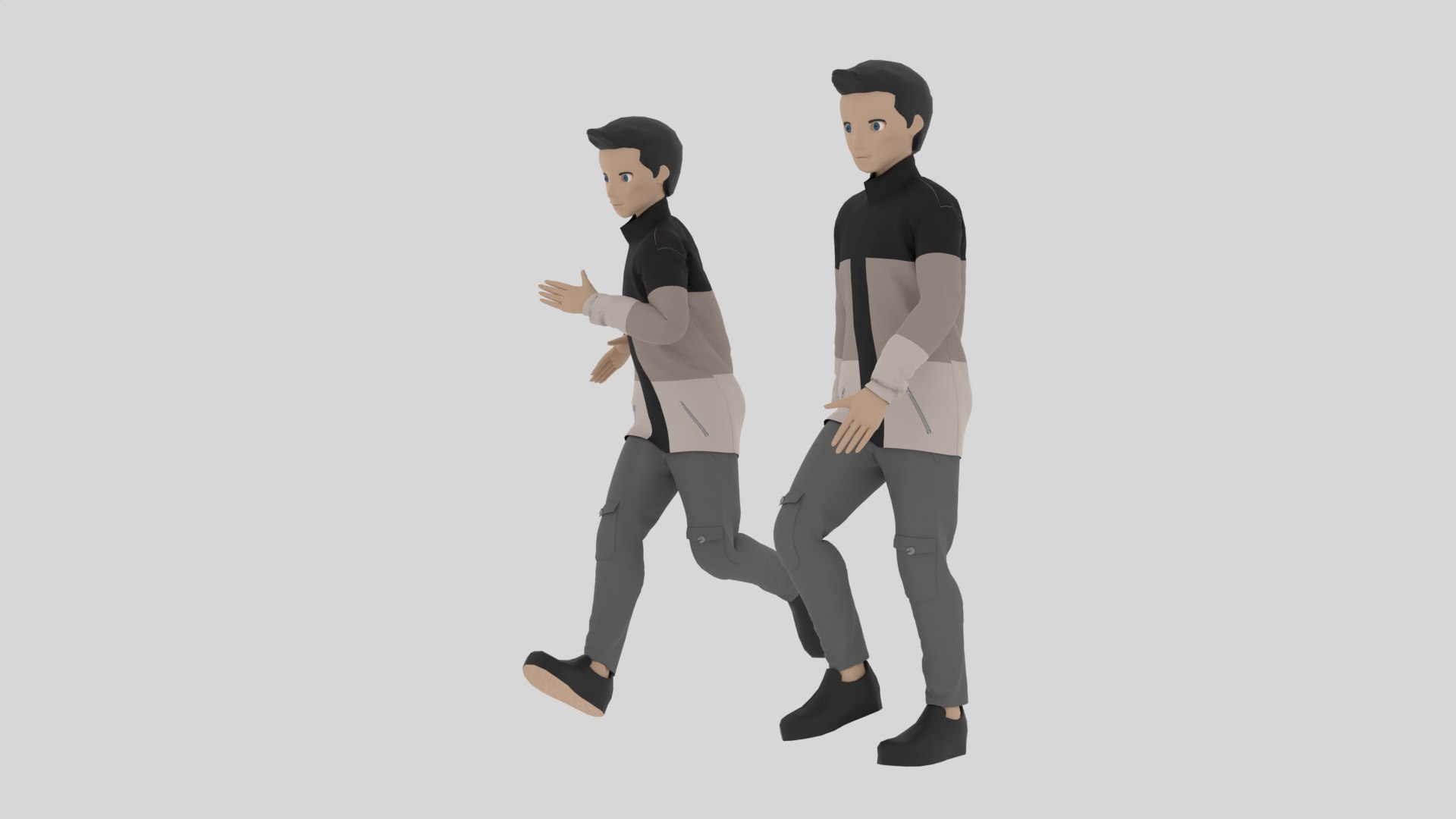 3D Cartoon Character Walking And Running Animation - TurboSquid 2004046