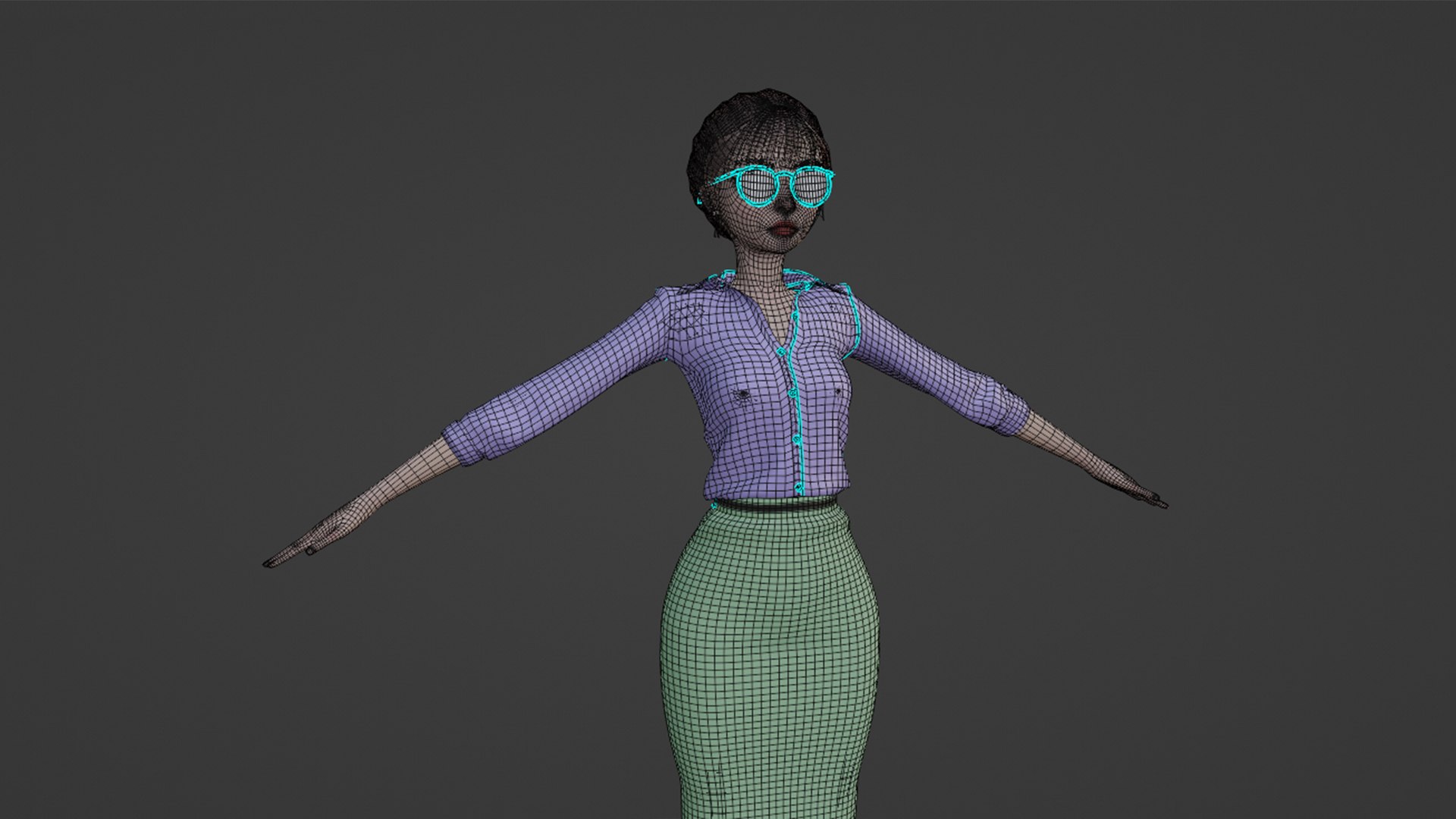 3D Cartoon Rigged Professional Office Girl-Maniya Character 3D Model ...