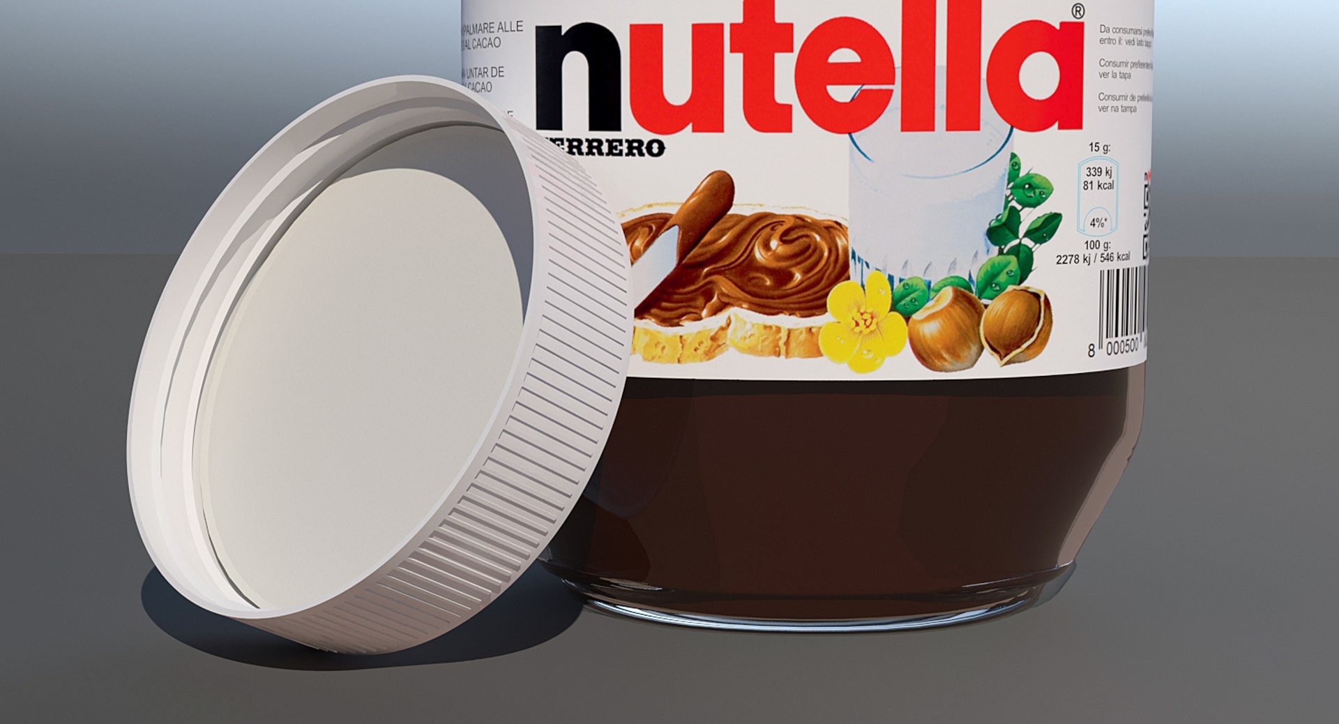 3d Model Nutella Jar