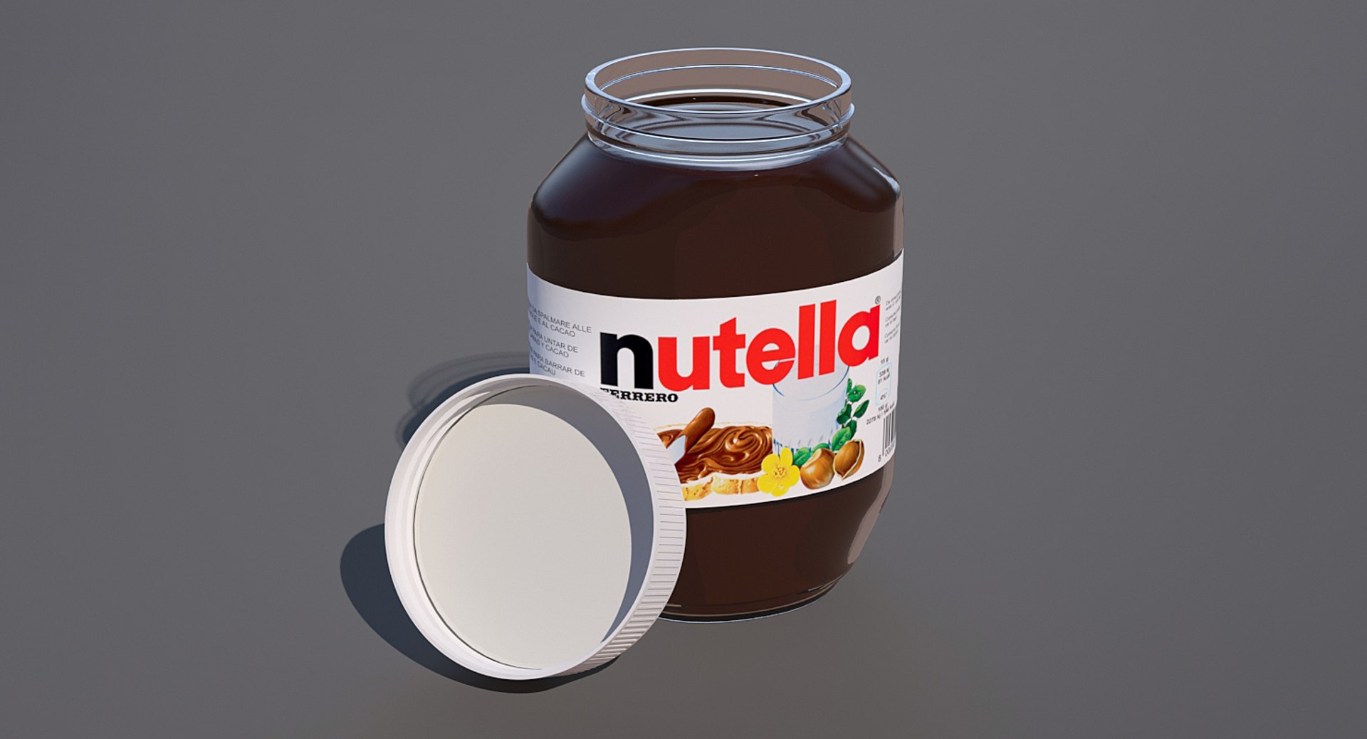 3d Model Nutella Jar