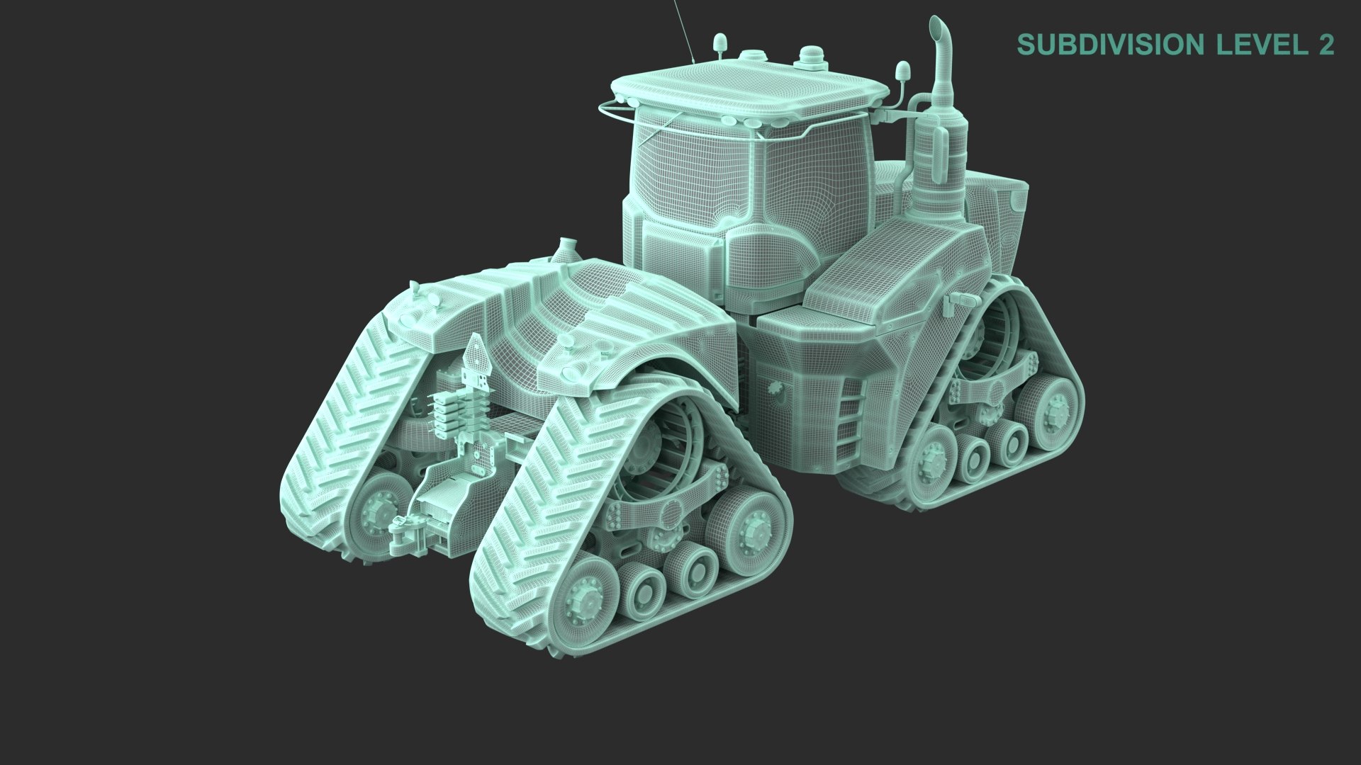 3D Four Track Tractor Model - TurboSquid 2029498