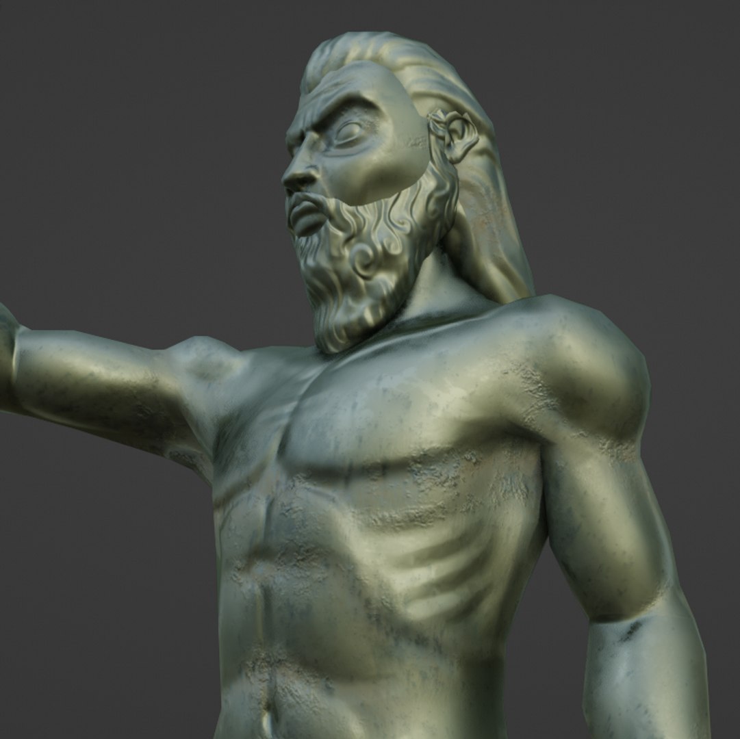 Poseidon statue 3D model - TurboSquid 2179353