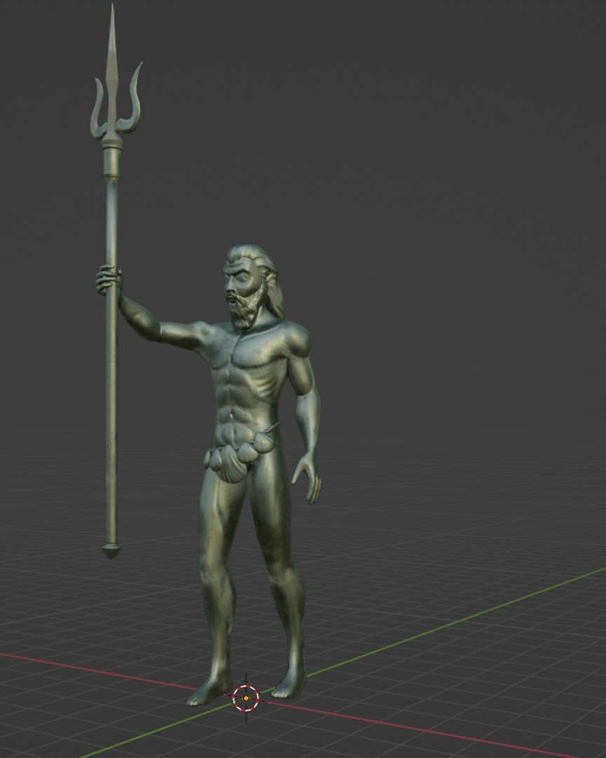 Poseidon statue 3D model - TurboSquid 2179353
