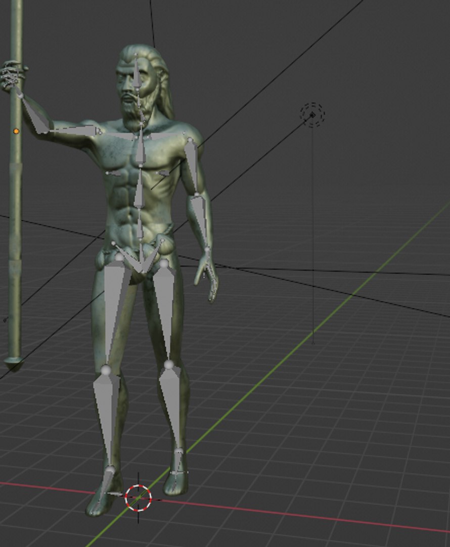 Poseidon statue 3D model - TurboSquid 2179353