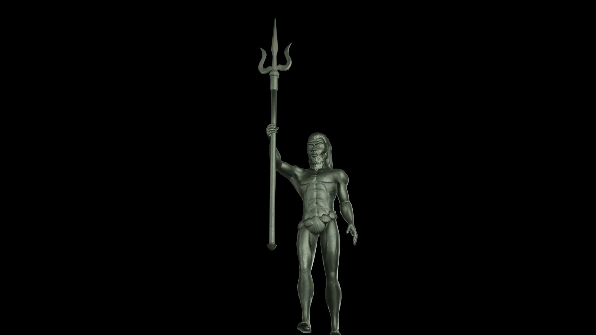 Poseidon statue 3D model - TurboSquid 2179353
