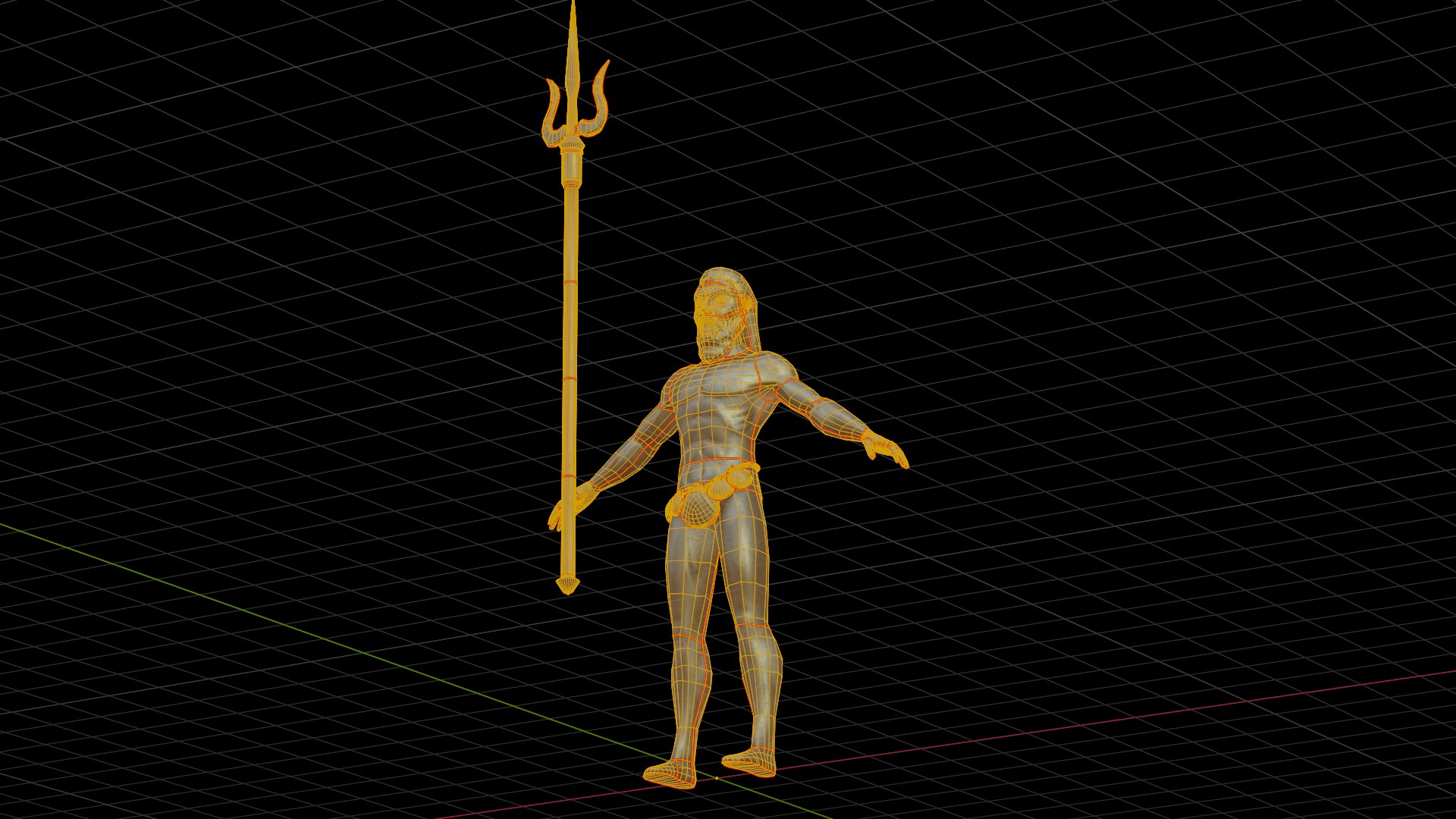 Poseidon statue 3D model - TurboSquid 2179353
