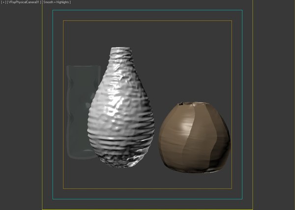 realistic vases set 3d max