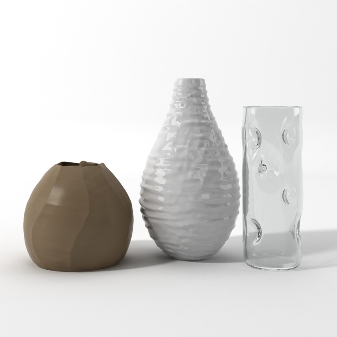 realistic vases set 3d max