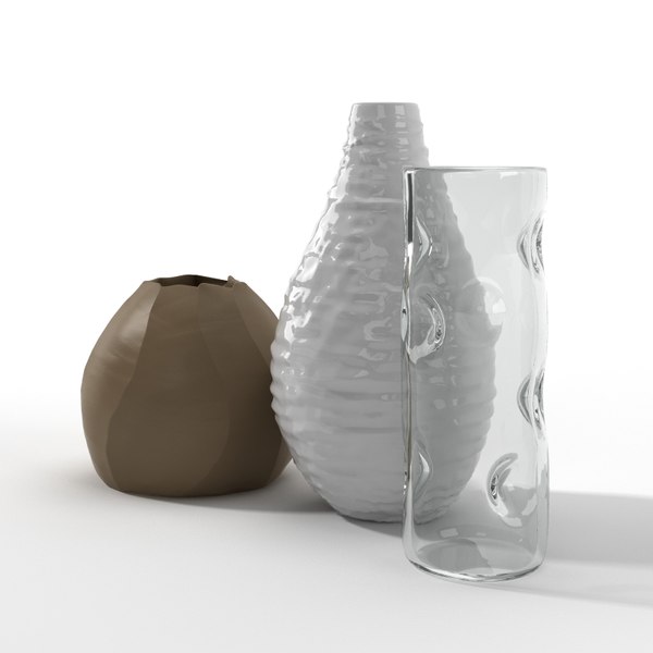 realistic vases set 3d max