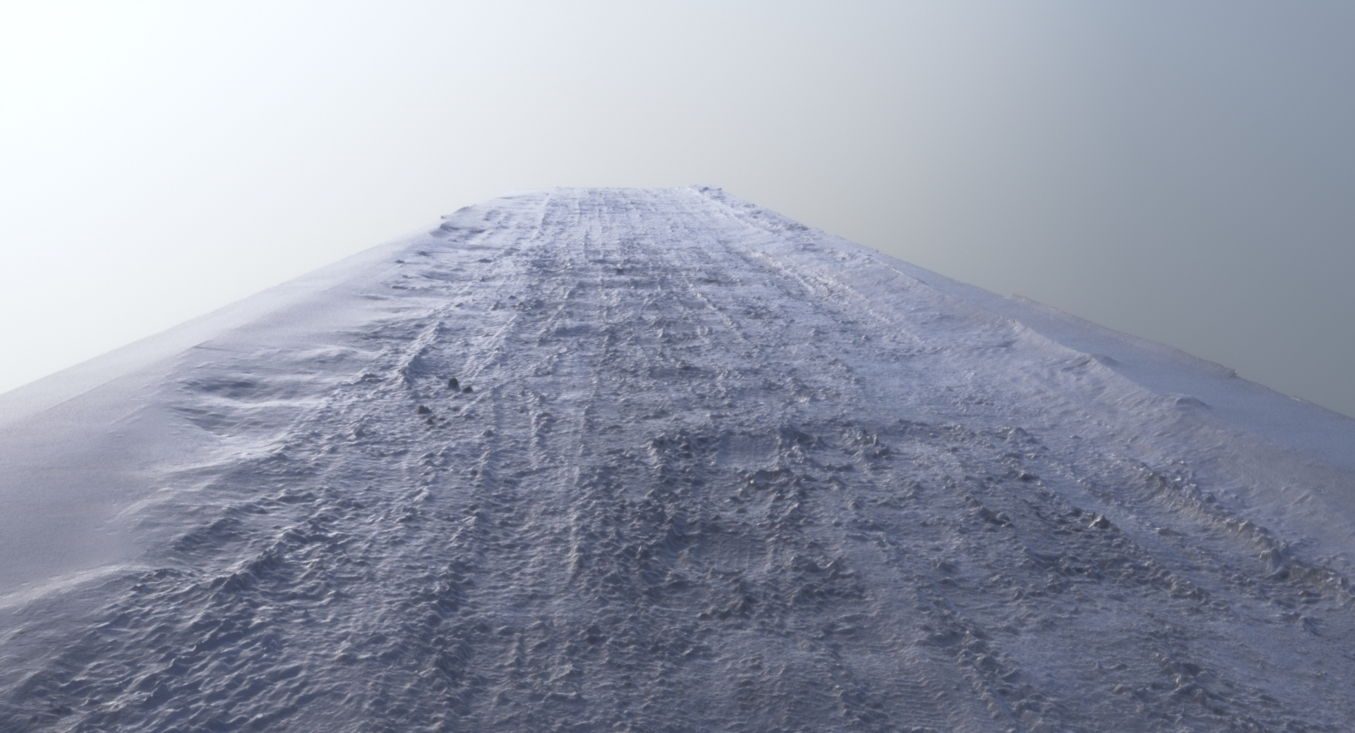 3d Model Of Scan Snow Road