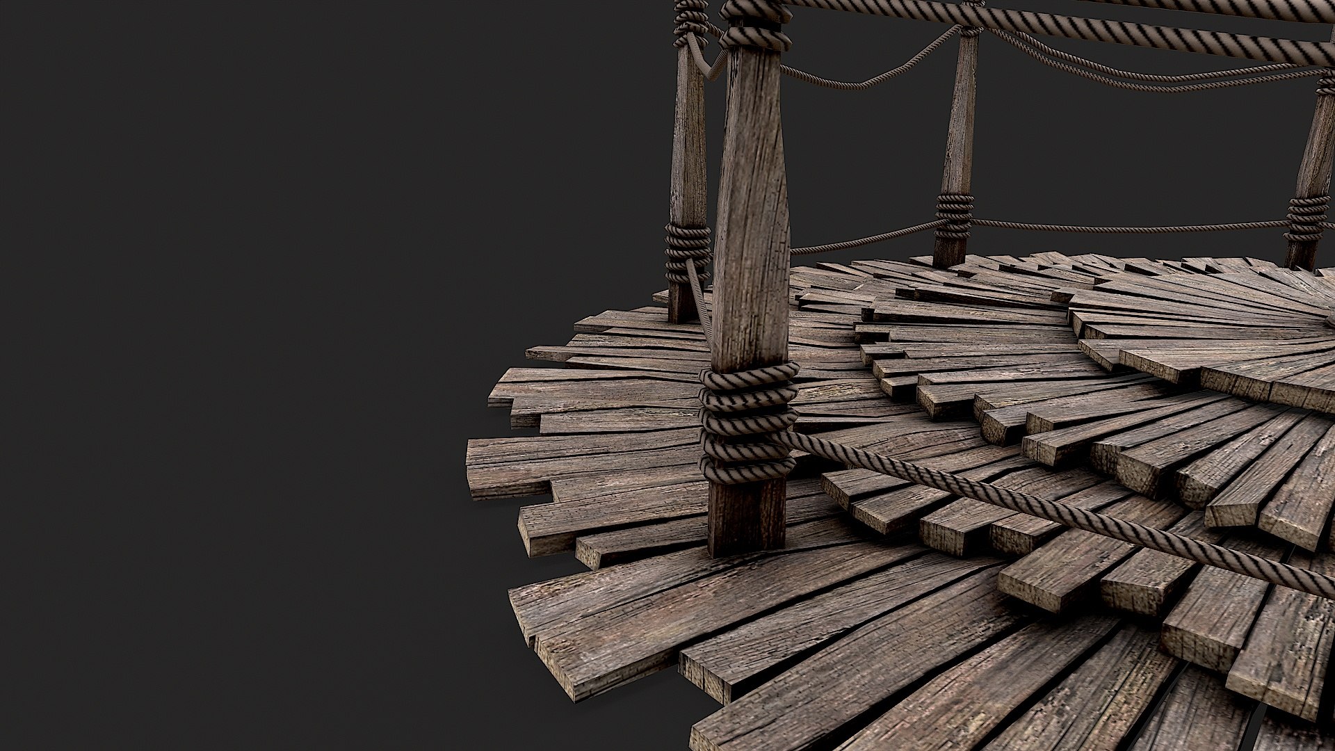 Medieval Wooden Circular Platform Arena 3 3D Model - TurboSquid 2360322