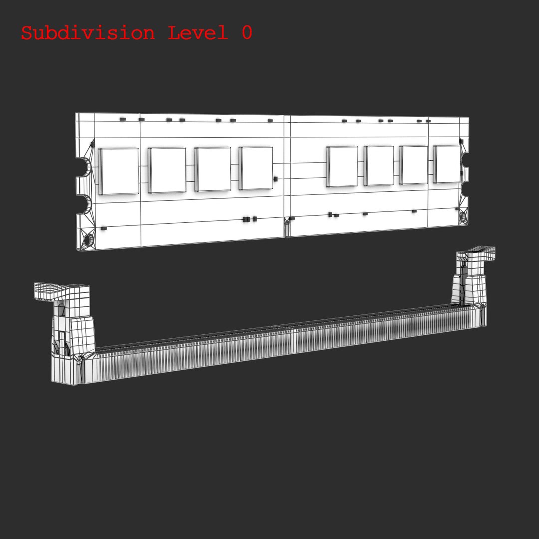 ddr3 dimm slot 3d model