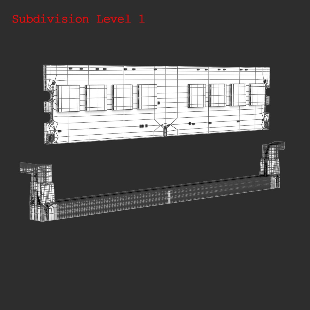 ddr3 dimm slot 3d model