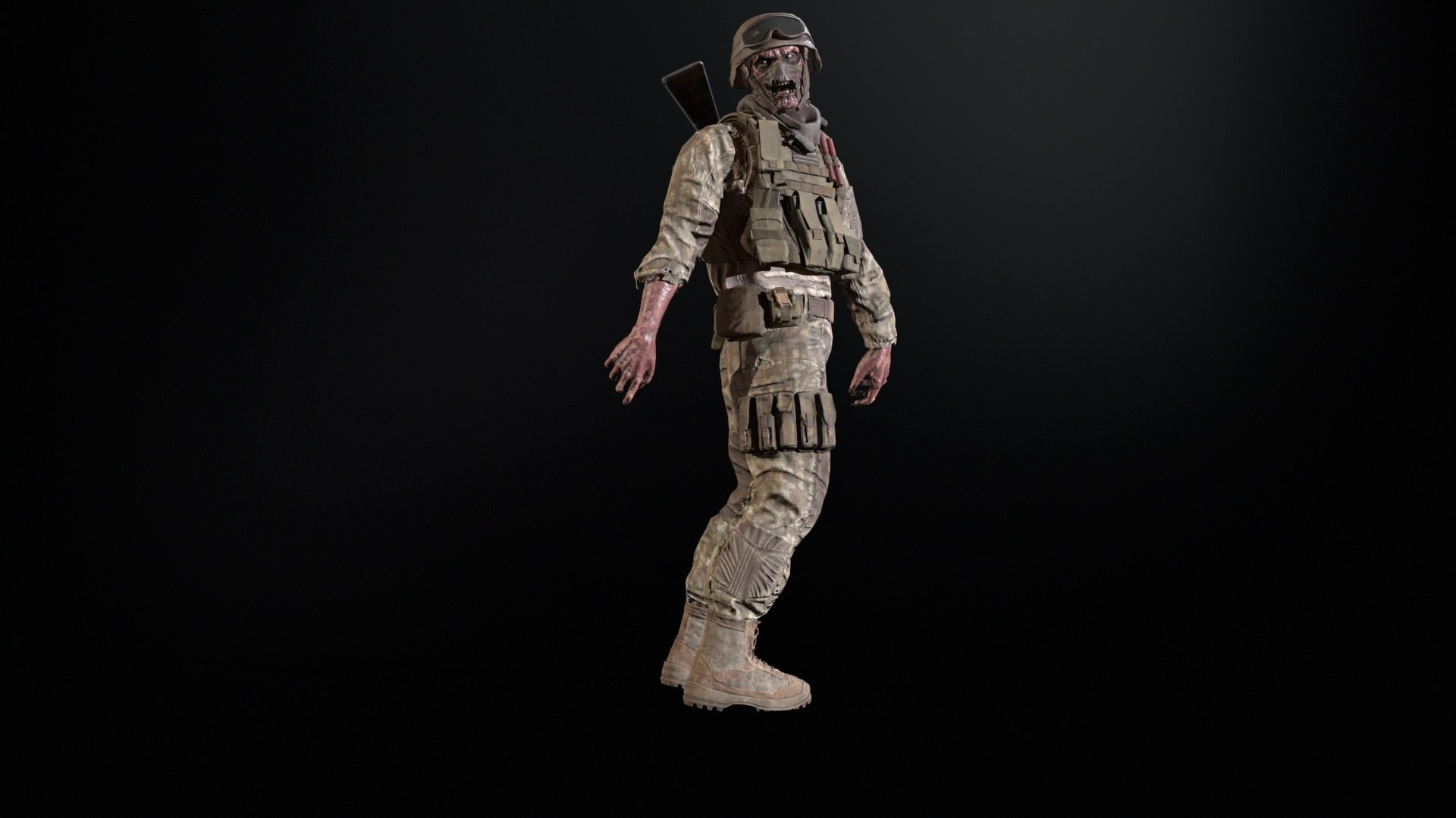 Zombie Soldier 3D Model - TurboSquid 2188293