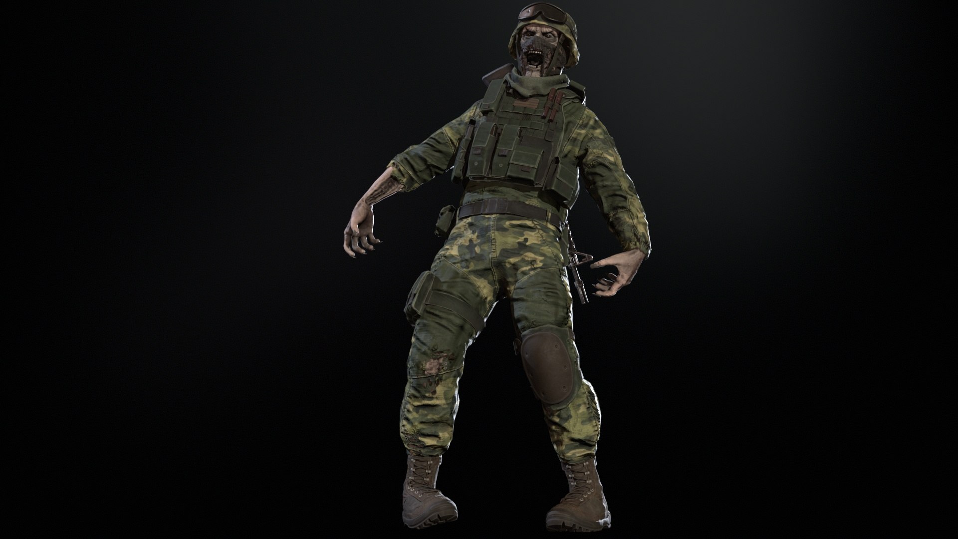 Zombie Soldier 3D Model - TurboSquid 2188293