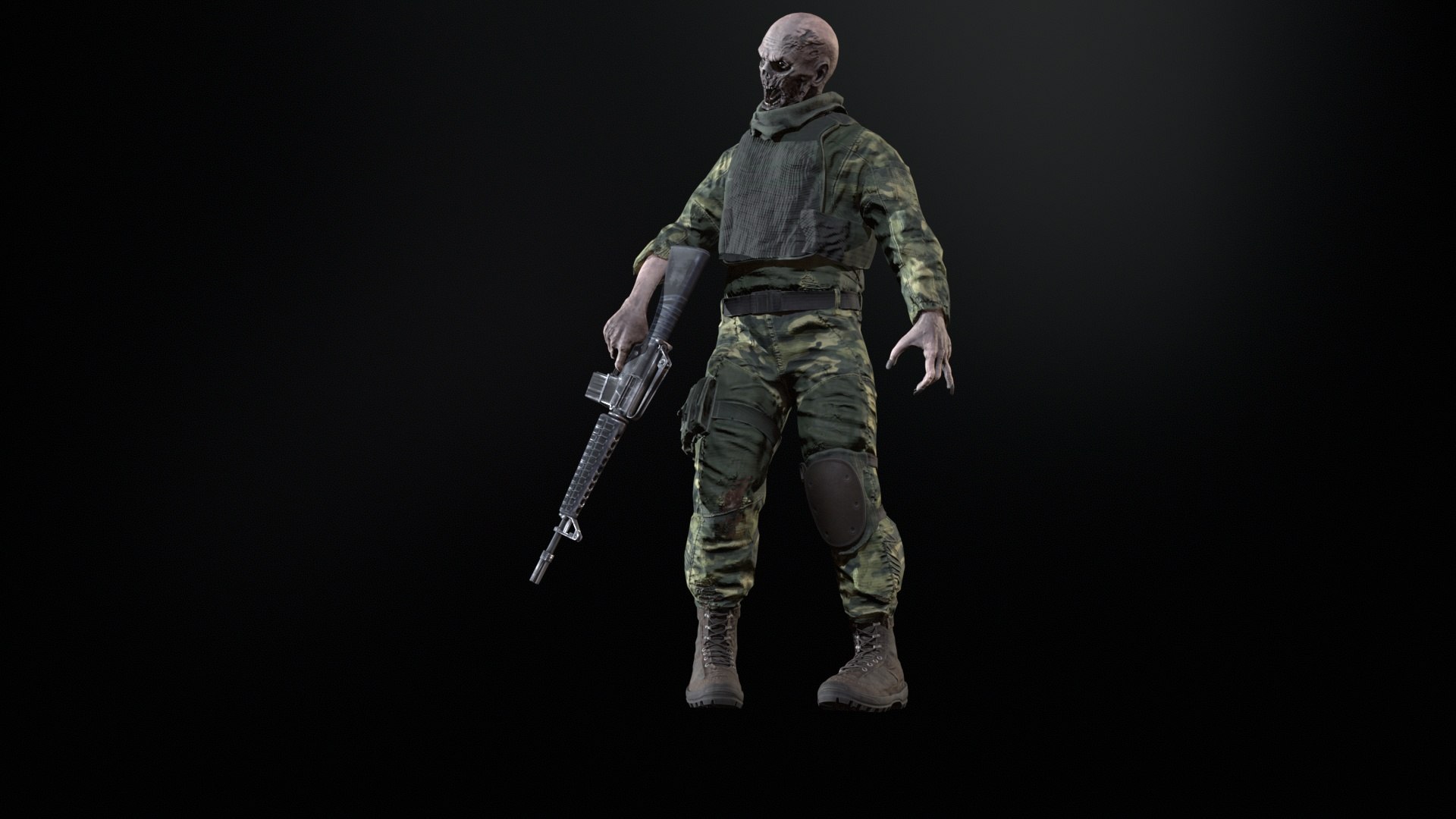 Zombie Soldier 3D Model - TurboSquid 2188293