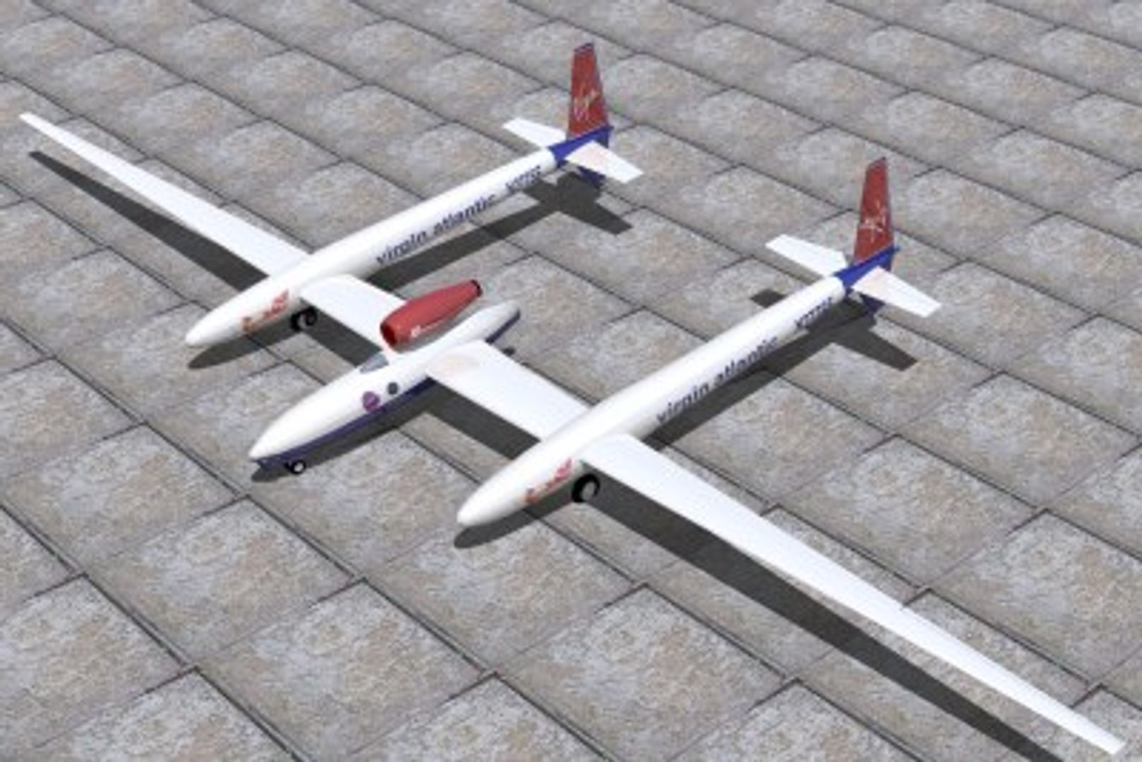 virgin global flyer 3d model