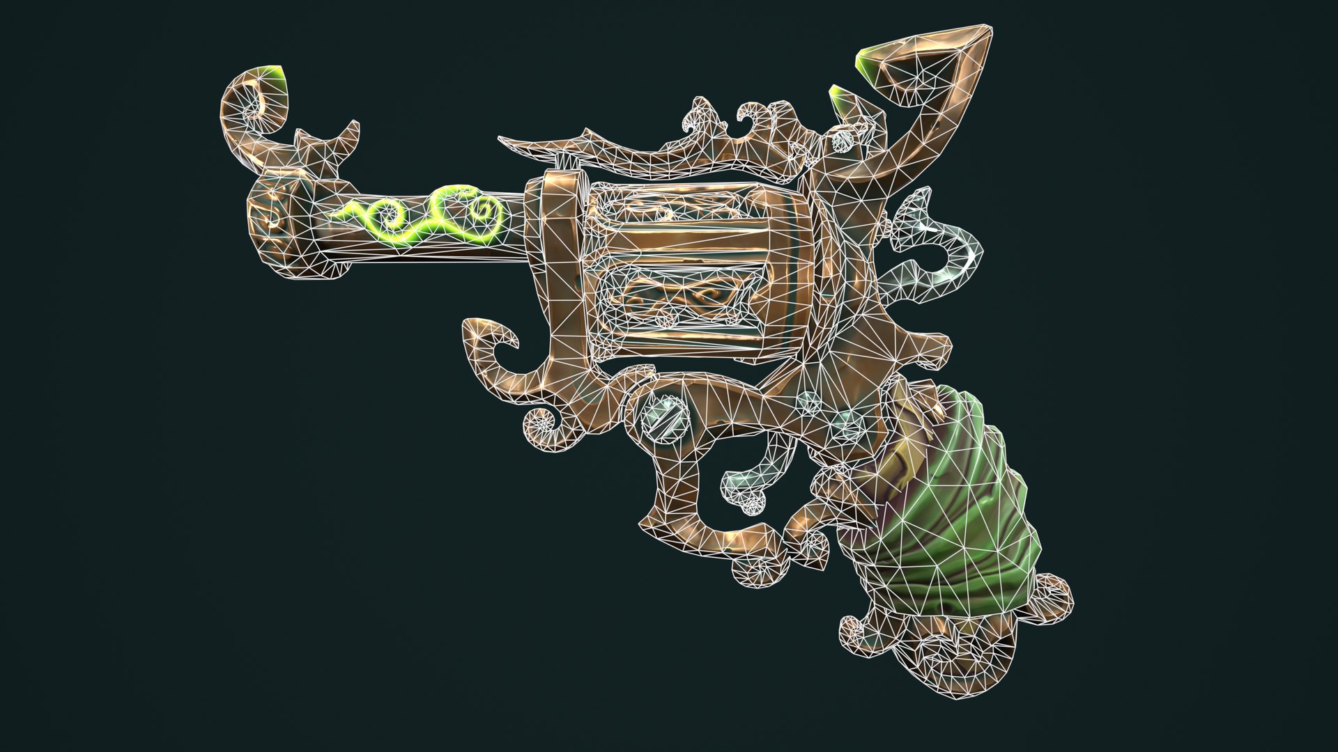 3D Stylized Pirate Revolver Model - TurboSquid 2357083