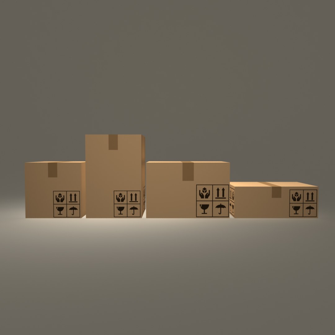 Cardboard Box Obj Free