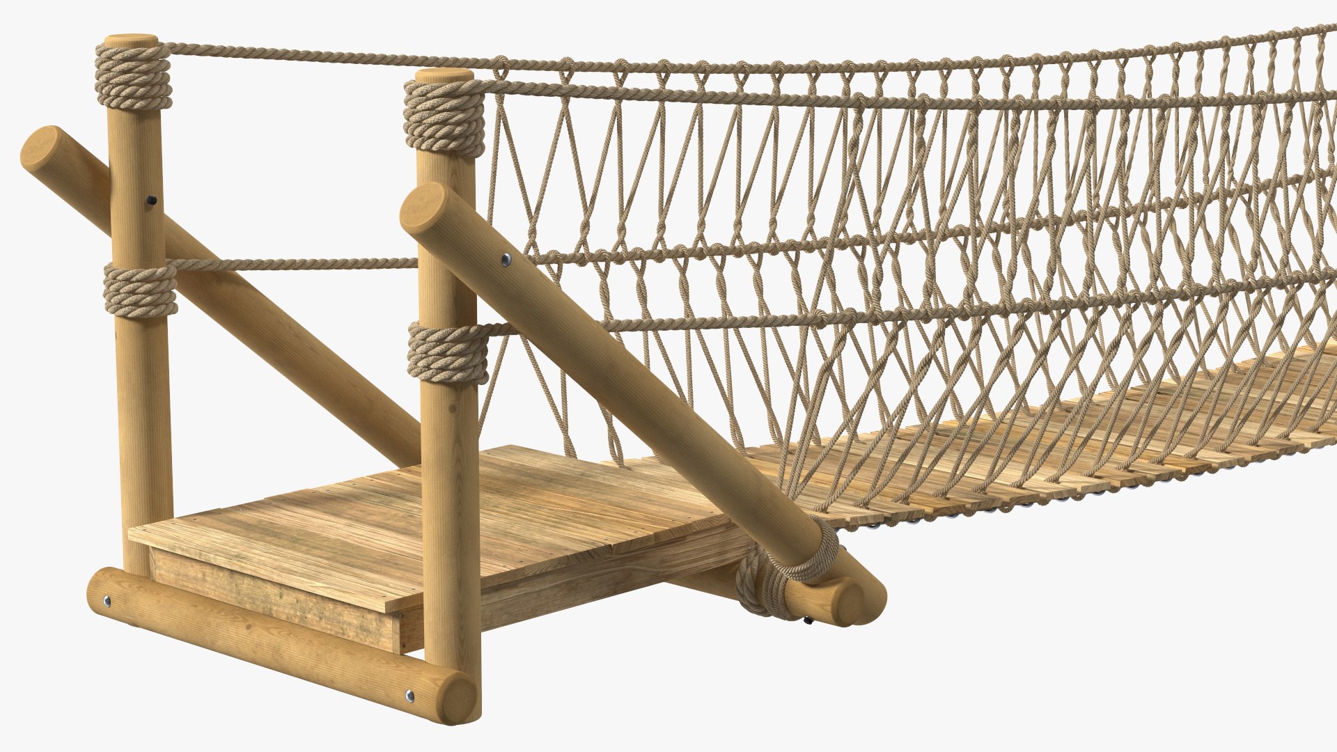 Medium Rope Bridge 3D - TurboSquid 2084420