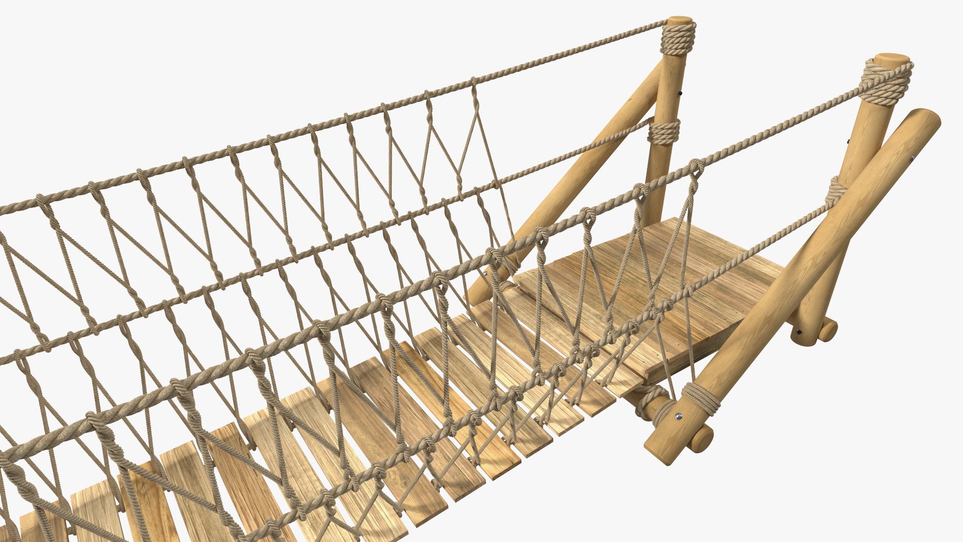 Medium Rope Bridge 3D - TurboSquid 2084420