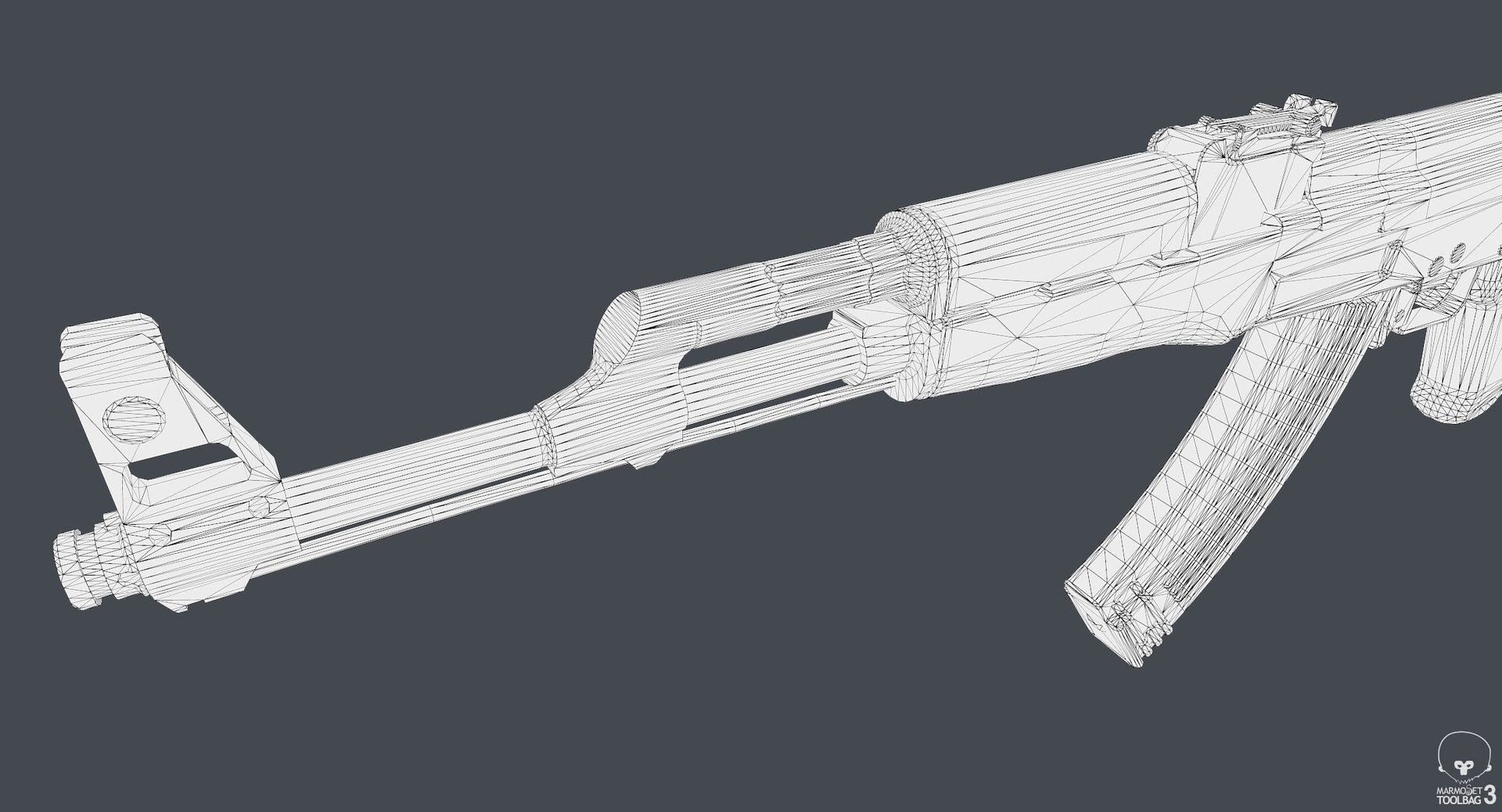 3d model ak-47 rifle