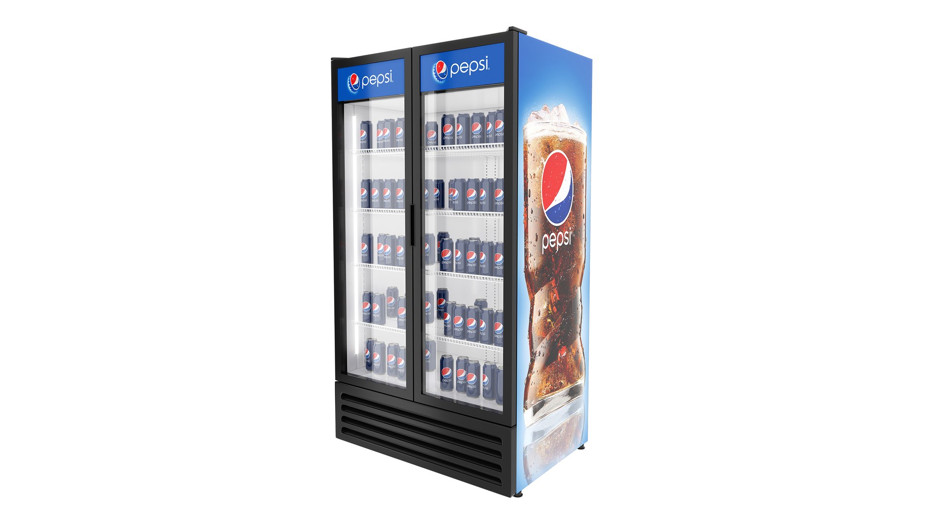 3D Double Door Cooler Pepsi model - TurboSquid 1941252