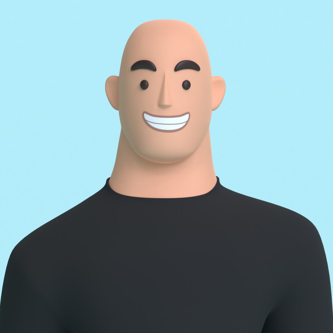 3D Minimal Man Cartoon Character - TurboSquid 1944619