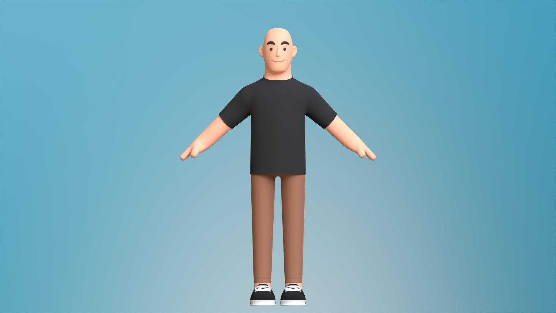 3D Minimal Man Cartoon Character - TurboSquid 1944619