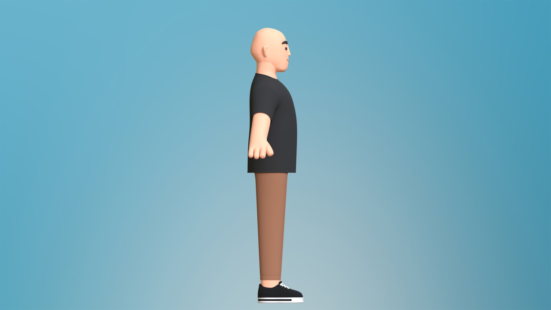 3D Minimal Man Cartoon Character - TurboSquid 1944619