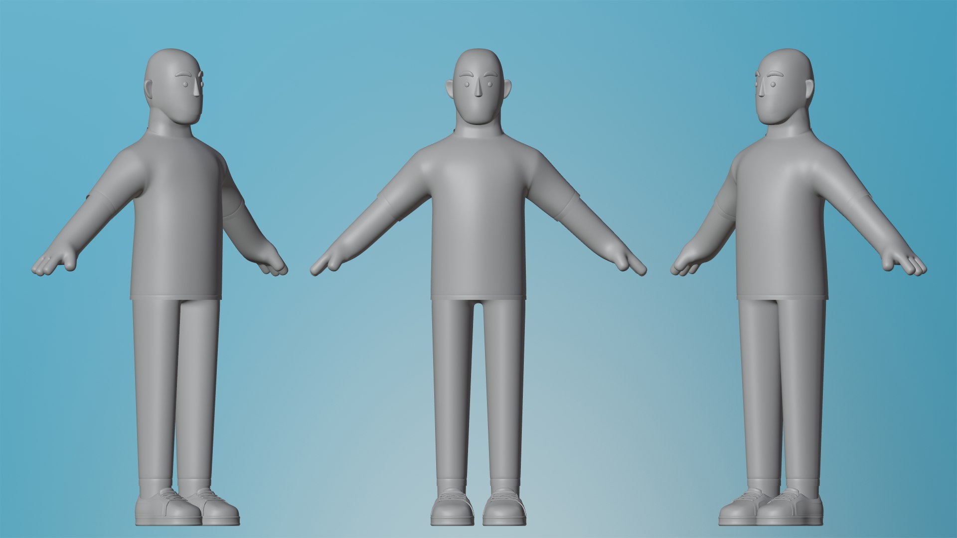 3D Minimal Man Cartoon Character - TurboSquid 1944619